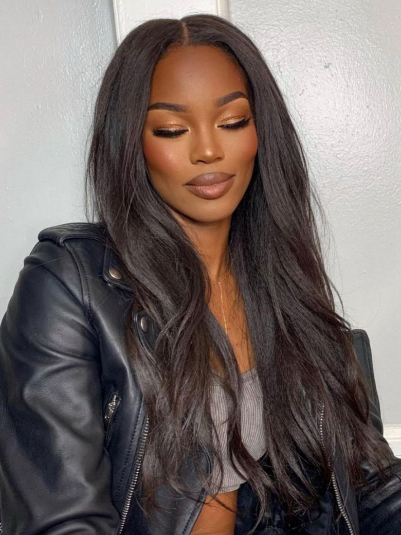 UNice 6x4.5 Pre Cut Lace Wear Go Glueless Kinky Straight Black Air Wig