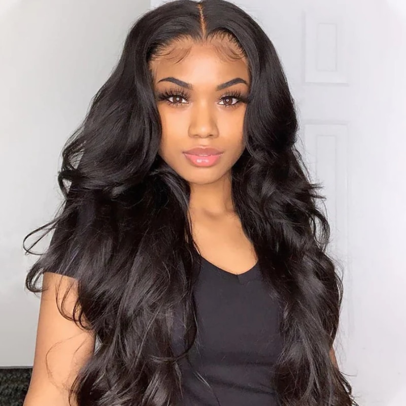 UNice Air Wig 4x4 Closure Pre Cut Lace Body Wave Black Wear & Go ...